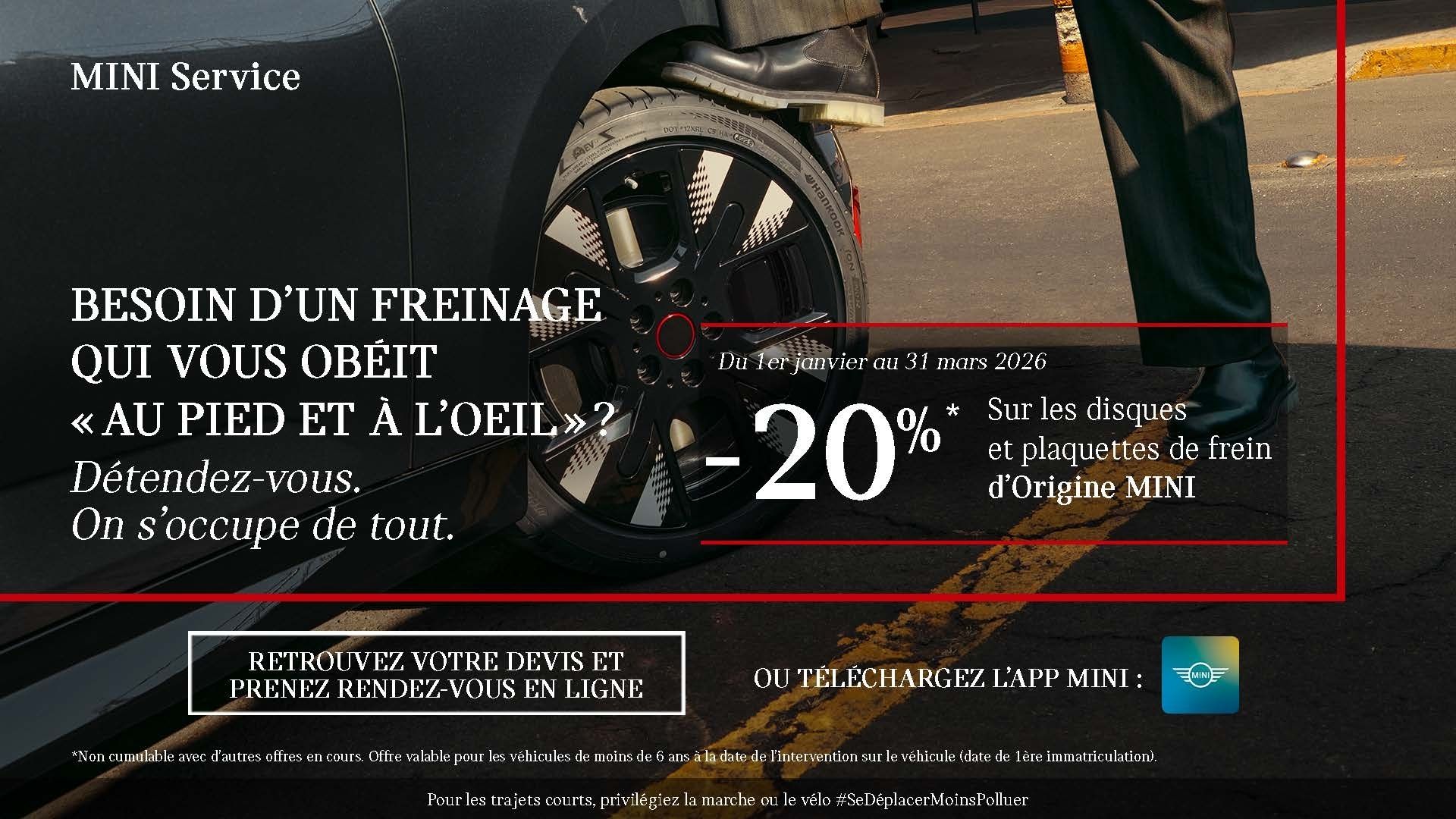 -20% sur les disques et les plaquettes d'Origine MINI|ESPACE BERTEAUX